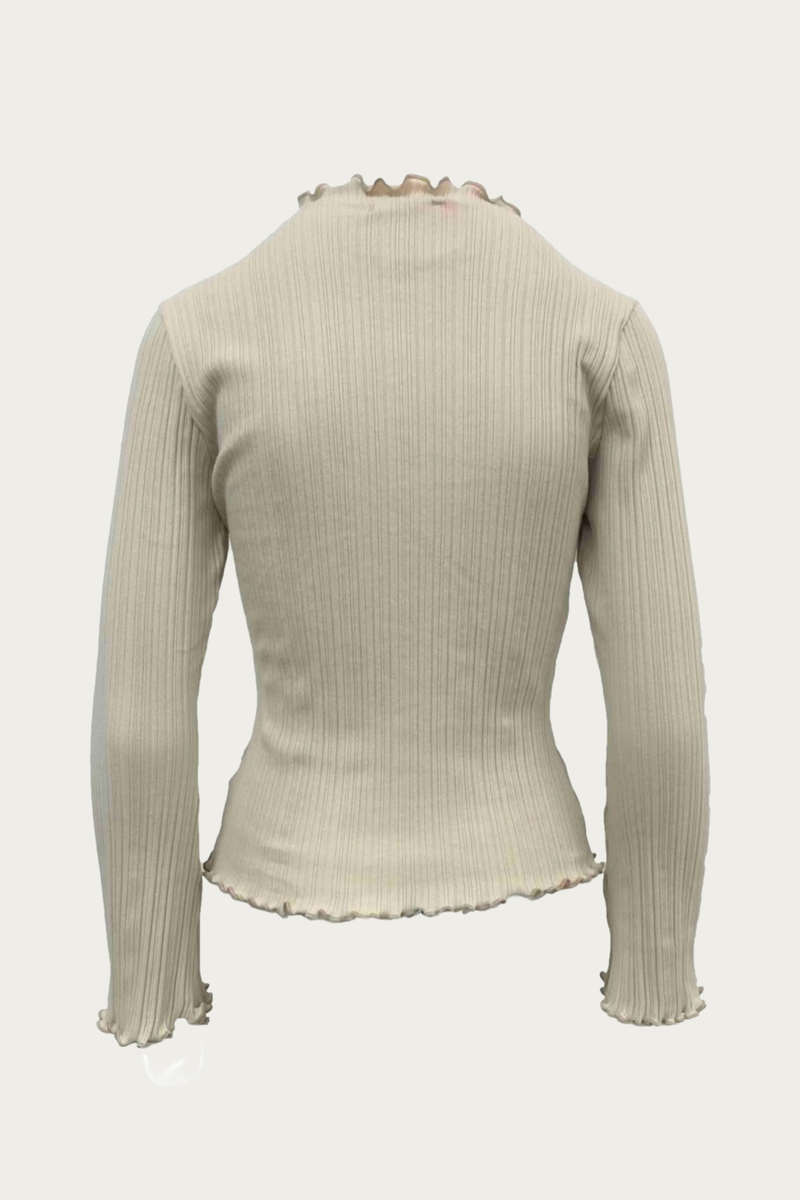 SADIE & SAGE | MOCK NECK STRETCH COTTON-JERSEY TOP | The Silence Company