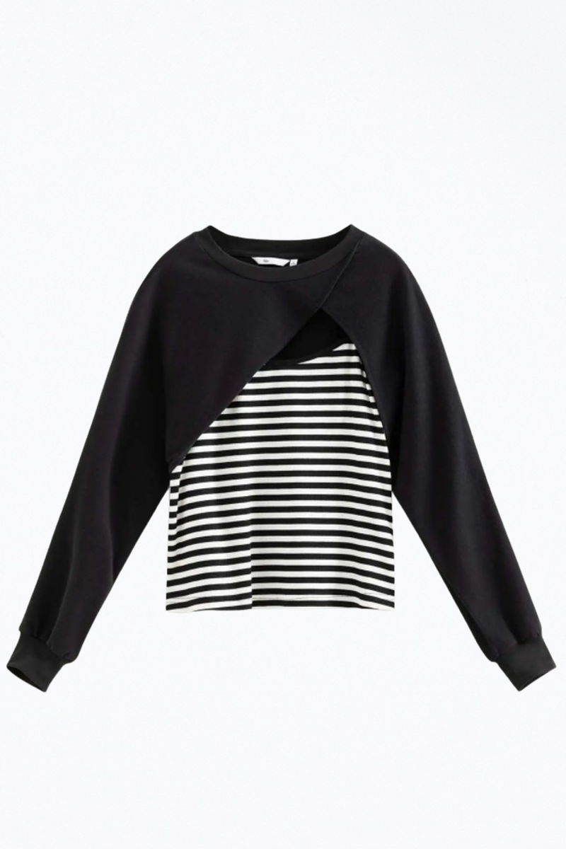 BLACK LAVERNE CONVERTIBLE CROPPED CUTOUT TANK BOLERO SET | FANGYAN ...