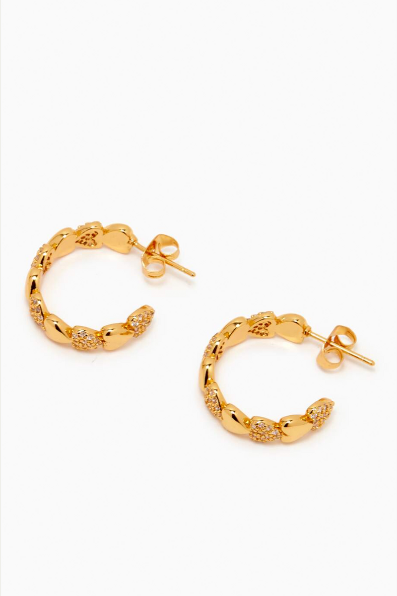 HABIBI HEART HOOP EARRINGS | CRYSTAL HAZE JEWELRY | The Silence Company